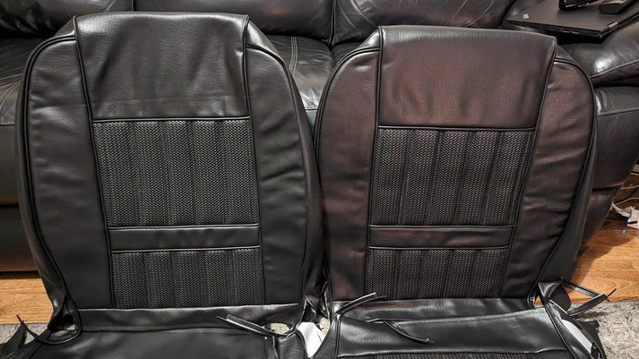 Ford Falcon XY GT Fairmont Seat Covers Retrim Front only seats Black t ...