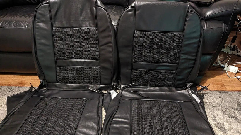 Ford Falcon XY GT Fairmont Seat Covers Retrim Front only seats Black t ...