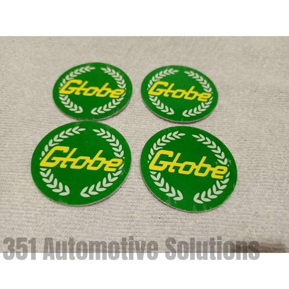 4x 35mm Bathurst Globe Center Cap Decals Green XY GT HO XA XB Alloy ...