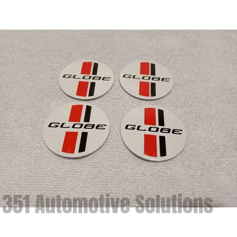 4x 35mm Bathurst Globe Center Cap Decals white XY GT HO XA XB Ford ...